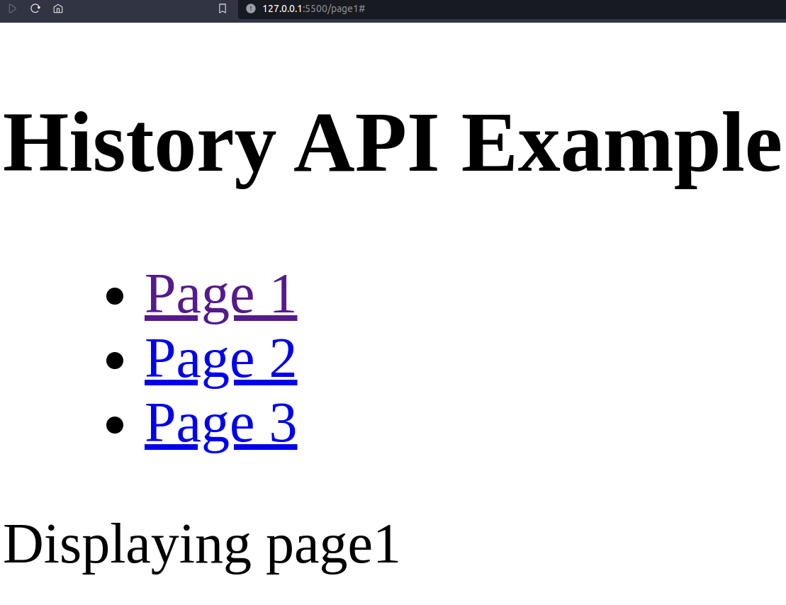 How to modify url without reloading the page using javascript - Source Freeze